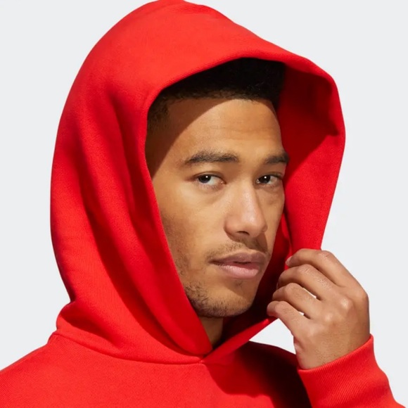 adidas | Sweaters | Adidas Pharrell Williams Basics Hoodie Vivid Red ...